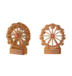 Valentine gingerbread ferris wheel Royalty Free Vector Image