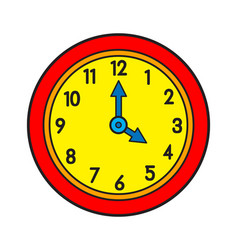 Cute children clock template Royalty Free Vector Image
