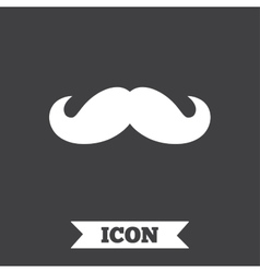 Hipster mustache sign icon barber symbol Vector Image