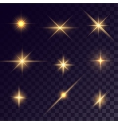 Star lighting effects Royalty Free Vector Image
