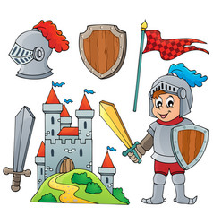 Knight theme collection 1 Royalty Free Vector Image
