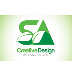 Sa as letter design logo logotype icon concept Vector Image