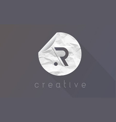 Creative letter r logo with purple gradient Vector Image