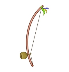 Berimbau percussion instrument icon cartoon style Vector Image