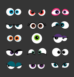 Eyes set funny comic monster Royalty Free Vector Image