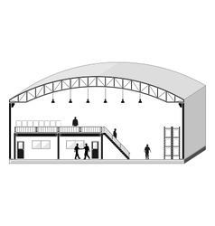 Roofing buildingsteel frame cover roof truss Vector Image