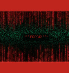 Error in program code listing red crash on Vector Image