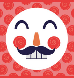Nutcracker face design Royalty Free Vector Image
