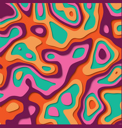 Paper cut out background with 3d effect carving Vector Image