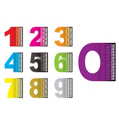 Logo numbers 1 2 3 4 5 6 7 8 9 company design Vector Image