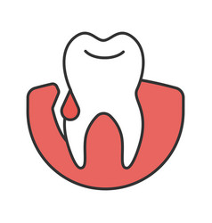 Human gum disease gums bleeding tooth prevention Vector Image