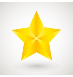 Realistic gold star on white Royalty Free Vector Image
