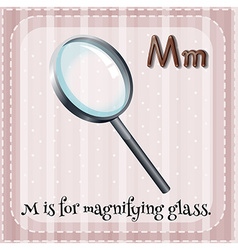 Flashcard m is for monkey Royalty Free Vector Image
