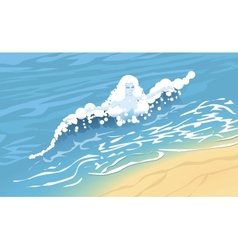 Girl on a beach Royalty Free Vector Image - VectorStock