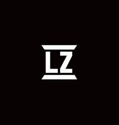 Lz logo letter monogram with triangle shape Vector Image
