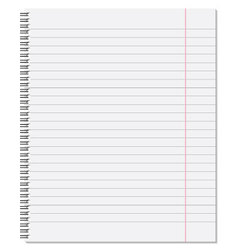 Spiral notebook paper Royalty Free Vector Image