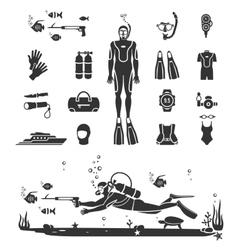 Diving flipper Royalty Free Vector Image - VectorStock