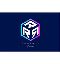 Pink blue xxxxxxxxx three letter cube alphabet Vector Image