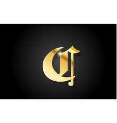 Yellow gold alphabet letter c logo company icon Vector Image