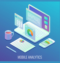 Data center infographic isometric flowchart Vector Image