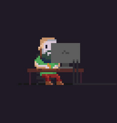 Pixel art hacker Royalty Free Vector Image - VectorStock