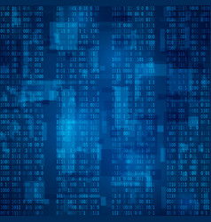 Blue binary computer code background Royalty Free Vector