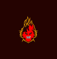Fire gaming logo template Royalty Free Vector Image