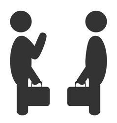 Greeting business situation icon isolated on white