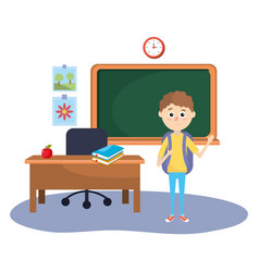 Elementary school cartoon Royalty Free Vector Image
