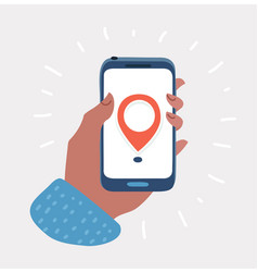 GPS navigator street map with flat isometric Vector Image