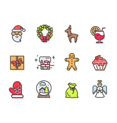 Traditional christmas symbols Royalty Free Vector Image