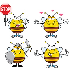 Talking bumble bee cartoon Royalty Free Vector Image