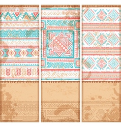Tribal vintage ethnic pattern set Royalty Free Vector Image