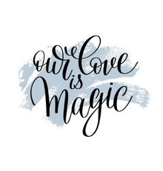 Calligraphic lettering design Royalty Free Vector Image