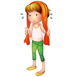 A cute young girl Royalty Free Vector Image - VectorStock