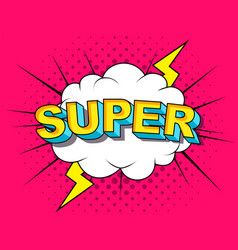 Super comic cartoon explosions Royalty Free Vector Image