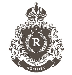 Monarchy coat arms - heraldic royal emblem Vector Image