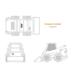 Isolated tractor side front top view Royalty Free Vector