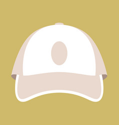 Baseball cap flat style front Royalty Free Vector Image