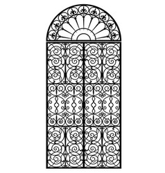 Arched metal gate Royalty Free Vector Image - VectorStock