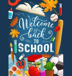 Back to school month calendar Royalty Free Vector Image