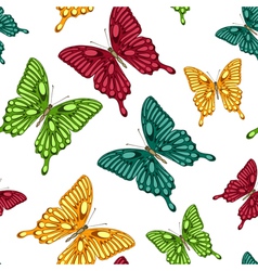 Seamless pattern with decorative butterflies Vector Image