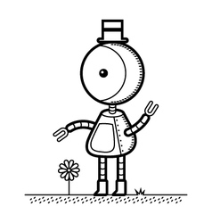 Top Hat Robot Royalty Free Vector Image - VectorStock