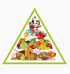 Food pyramid chart Royalty Free Vector Image - VectorStock