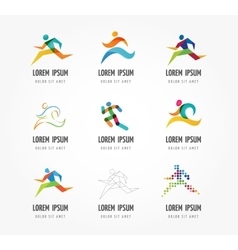 Run icon symbol marathon poster and logo Vector Image