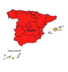 China 3d map and flag Royalty Free Vector Image