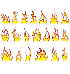 Fire patterns set Royalty Free Vector Image - VectorStock
