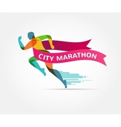 Run icon symbol marathon poster and logo Vector Image
