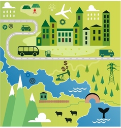 Cartoon map Royalty Free Vector Image - VectorStock