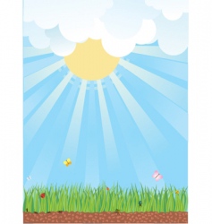 Scene with many bugs in garden Royalty Free Vector Image